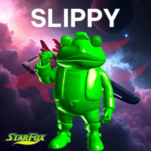 OBJ file Slippy Toad | StarFox Series | 3D Model HD 🐸 ・3D printer model ...