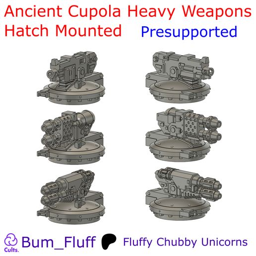 🔫 Ancient Cupola Heavy Weapons Hatch Mounted - Presupported・ STL File ...