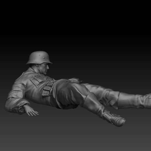 🫡 WW2 GERMAN SOLDIER KILLED, INJURED v2・ STL File for ・Cults