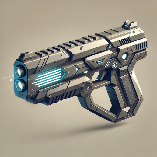 STL file Low-Poly Sci-Fi Blaster Gun 🔫 ・3D printing idea to download・Cults