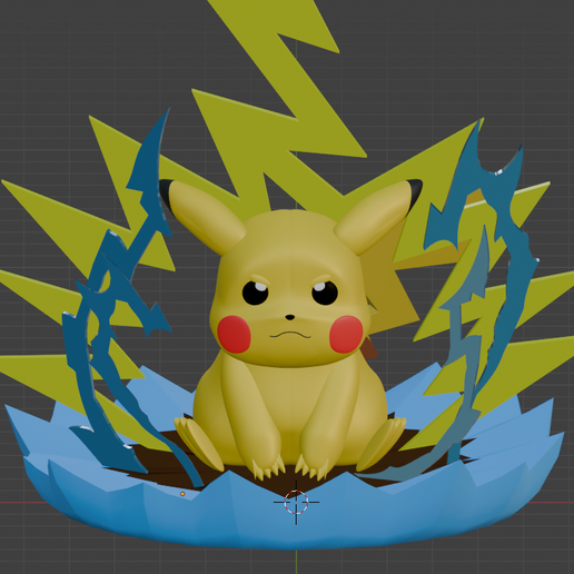 STL file PIKACHU ThunderShock IMPACTRUENO 🐉 ・Template to download and ...