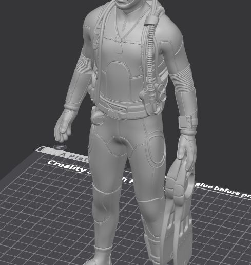 🐉 Fully Detailed 3D Scuba Diver Model・ STL File for 3D printing・Cults