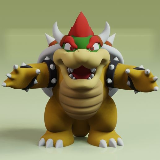 🐢 Bowser Mario Fanart・ STL File for 3D printing・Cults