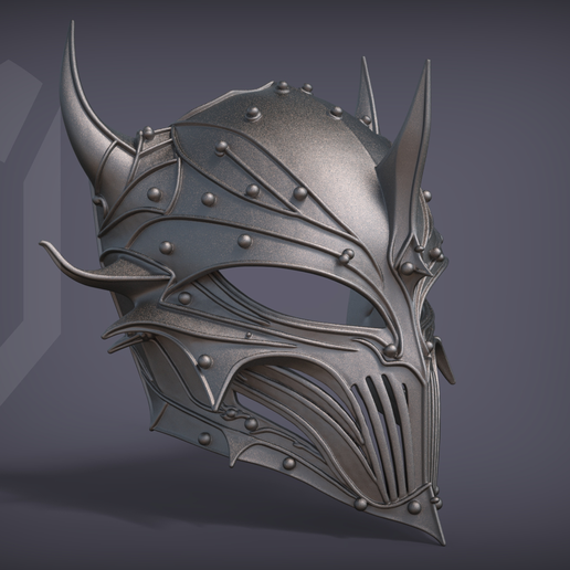 🦹 Dark Fantasy Demon Mask Gothic Armor Style 3D Print Model・ STL File ...