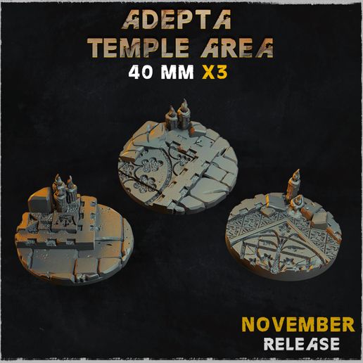 🕍 Adepta Temple Area - Bases & Toppers (Big Set+)・ 3D File for 3D ...
