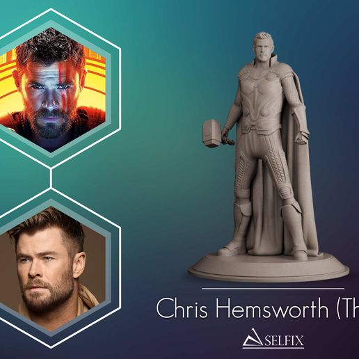 🗿 the Thor - Chris Hemsworth・ STL File for 3D printing and CNC ...
