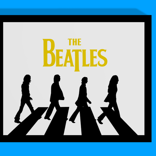 STL file DECORATIVE FRAME BEATLES 🖼️ ・Design to download and 3D print・Cults