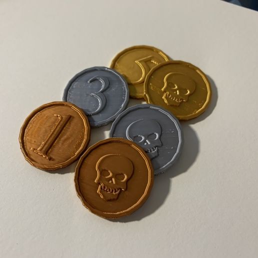 🏴‍☠️ Pirates coins - Skeleton money - Treasure hunts・Free 3D File for ...