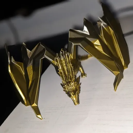 🐉 Low Poly Dragon・ STL File for 3D printing・Cults