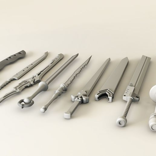 ⚔️ FANTASY SWORDS・ STL File for 3D printing and CNC machining - Laser ...