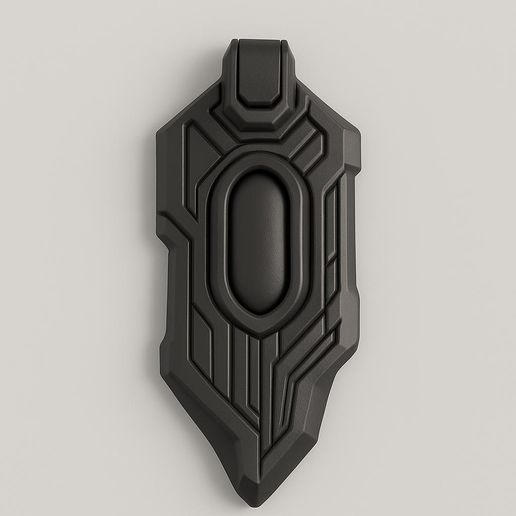 🗝️ Futuristic Keychain with Angular Design - Sci-Fi Style・ STL File for ...