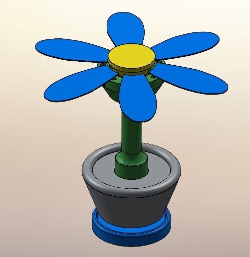 💐 AUTOMATIC DAISY FLOWER・Free 3MF File for 3D printing・Cults