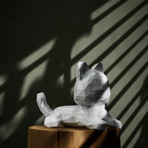 STL file CAT - LOWPOLY - WIRE - PIXEL - 3D MODEL 🐱 ・Model to download ...