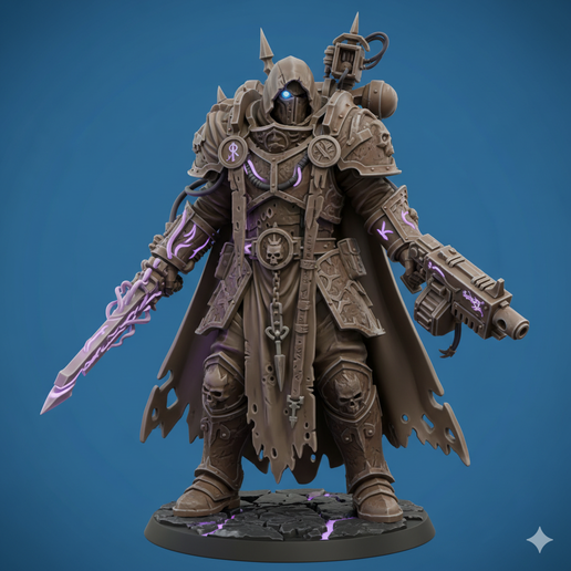 🎲 grimdark model stl, sci fi stl, psychic warrior, tabletop stl, gothic ...
