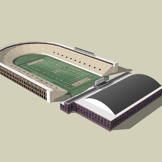 🏟️ Harvard Stadium (Harvard Crimson)・ STL File for 3D printing・Cults