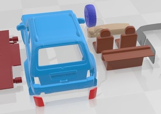 🚗 Lada Niva Bronto 4x4 V2 Printable Car・ 3D File for 3D printing・Cults