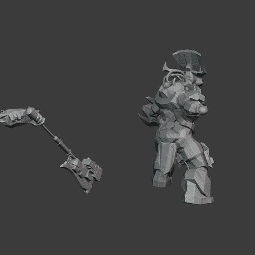 STL file Halo- Brute Chieftain with Gravity Hammer 😇 ・3D print design ...