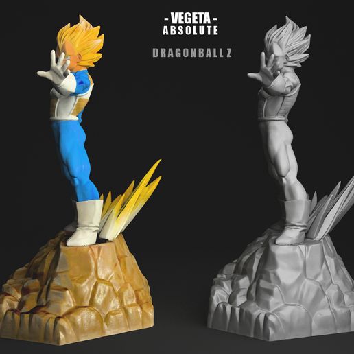 🎬 VEGETA SS ABSOLUTE 3D・ STL File for 3D printing・Cults