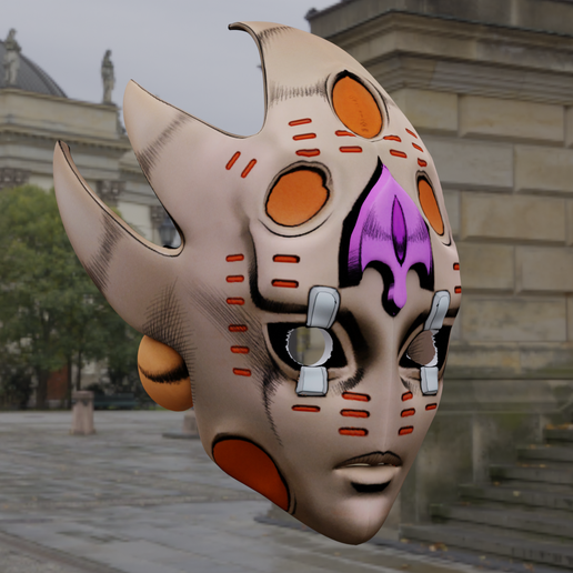 🪖 Gold Experience Mask・ STL File for 3D printing・Cults