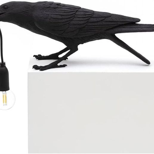 🐦 Seletti Crow Lamp HIGH QUALITY VERSION 3・ STL File for 3D printing・Cults