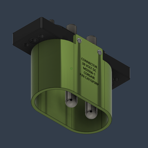 ️ MS3506-1 External Power Receptacle 28VDC・ STL File for 3D printing・Cults