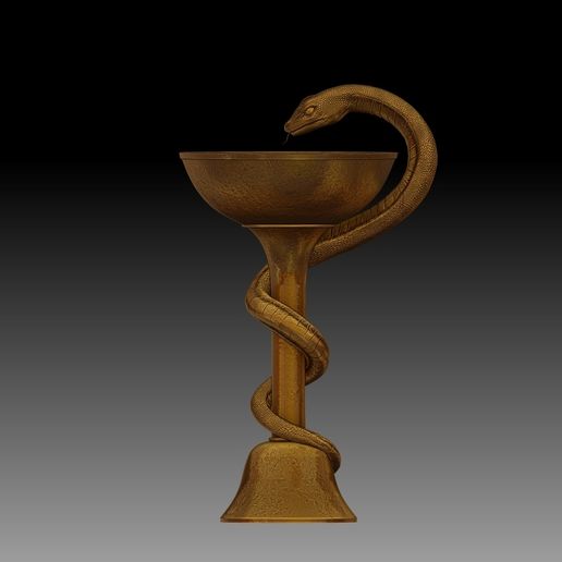 ⚕️ Caduceus Medical Symbol・ STL File for 3D printing・Cults