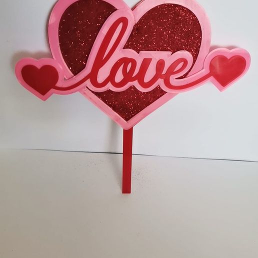 STL file LOVE Heart Topper ️‍🔥 ・3D printer design to download・Cults