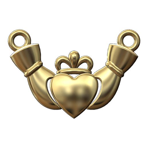 💜 Claddagh heart crown pendant charm 3D print model・Archivo STL para ...
