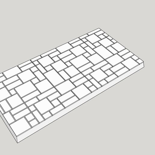 STL file Stone Tile Textured Model Base 109x55mm 🎲 ・Template to ...