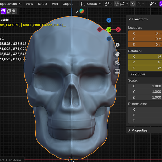 FREE Male Skull Planes ☠・Free STL File for 3D printing・Cults