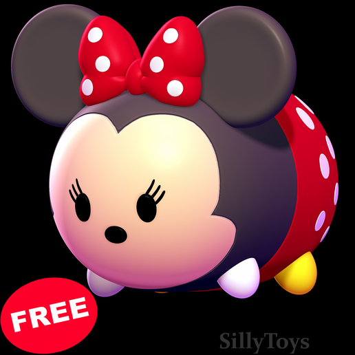🐁 Minnie Mouse Tsum Tsum・Free STL File for 3D printing・Cults