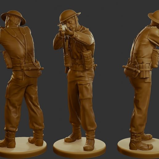 🫡 British Soldier WW2 B1 001・ 3D File for 3D printing・Cults