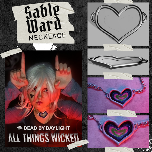😵 Sable Ward Necklace from Dead by Dayligth・ STL File for 3D printing・Cults