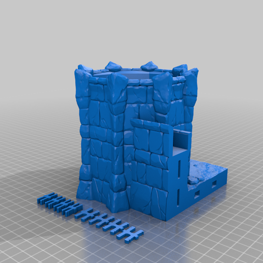 🎲 Arena Dice Tower Dice Tray, and Dice Box・Free 3D File for ・Cults