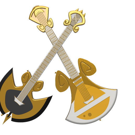 🪓 Adam guitars - axe and harp version pack - Hazbin hotel・ 3D File for ...