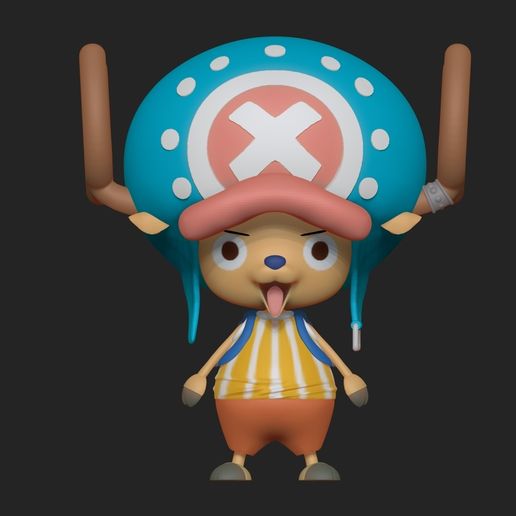 👾 Chopper One Piece・Archivo STL para Impresión 3D・Cults