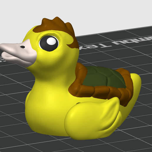 🐢 Turtle Duck with Articulated Wings・ STL File for 3D printing・Cults