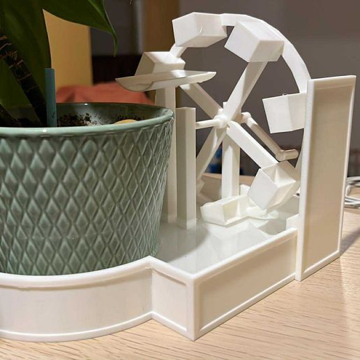 🚰 Water wheel / vase / fountain・ STL File for 3D printing・Cults