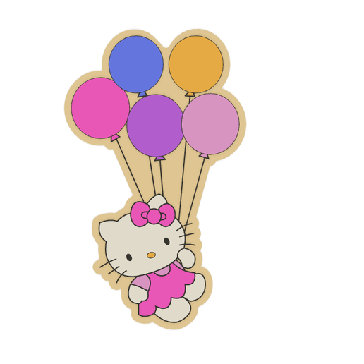 hello kitty with balloons