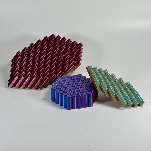 👌 Wobble Hexagons Fidget Flexible Toy Print in Place・ 3D File for 3D ...
