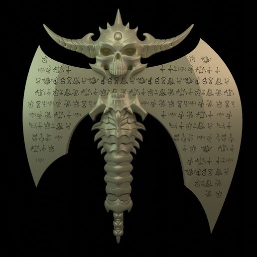 🪓 The Marauder Axe Doom Eternal・ STL File for 3D printing・Cults