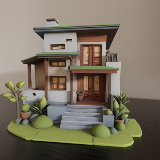 🏠 house model・ 3D File for 3D printing・Cults