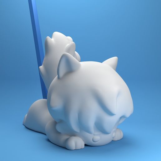 🖊️ Chibi Catboy Pen Holder・ STL File for 3D printing・Cults