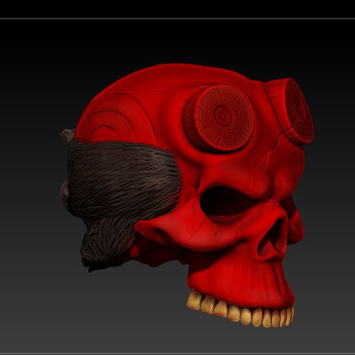 💀 HELLBOY SKULL・ STL File for ・Cults