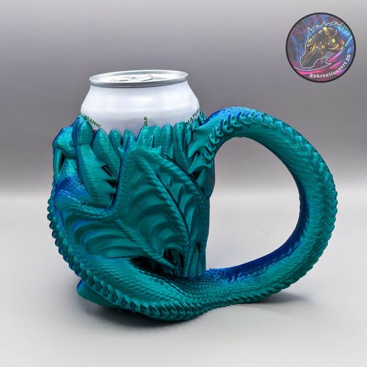 🐉 Dragon Can Holder, 12oz Can Holder・ 3D File for ・Cults