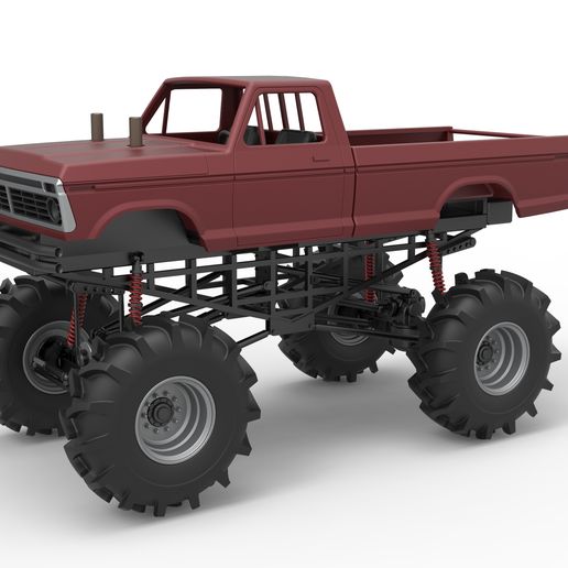 🚚 Diecast Redneck Rave Mud truck Scale 1:25・ 3D File for 3D printing・Cults