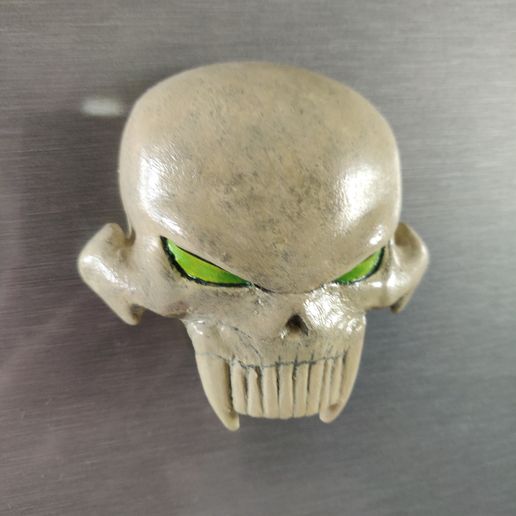 💀 Spawn skull magnet・ STL File for 3D printing・Cults