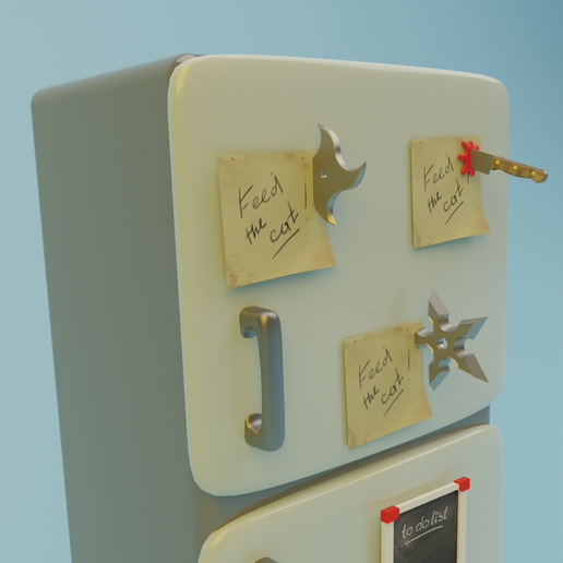 🔪 3 fridge magnets・ STL File for 3D printing・Cults