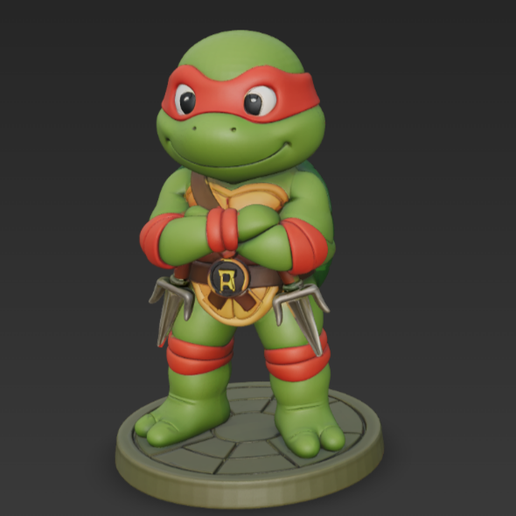 🐢 Raphael Chibi TMNT・ STL File for 3D printing・Cults