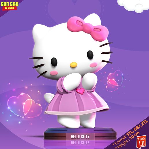 👋 Hello Kitty is a ballerina・ 3D File for 3D printing・Cults